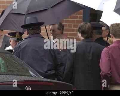 Dr. William Petit Jr., center speaks to the media outside Superior ...