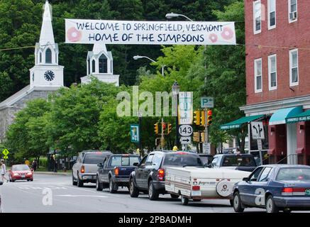 Downtown Springfield, Vermont Stock Photo - Alamy