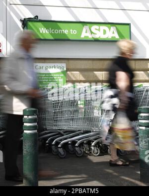The entrance to a new ASDA supermarket Stock Photo - Alamy