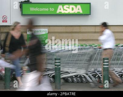 The entrance to a new ASDA supermarket Stock Photo - Alamy