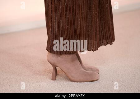 Sandra Drzymalska arrives at the Oscars on Sunday, March 12, 2023, at ...