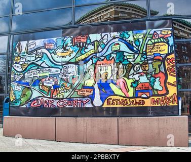 Springfield Floral Center mural in Springfield Ohio USA 2023 Stock ...