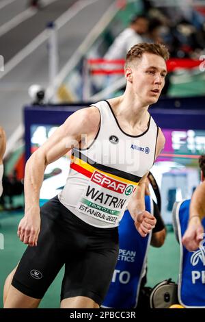 ISTANBUL, TURKEY - MARCH 04: Julien Watrin of Belgium posing with medal ...