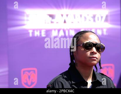 Felicia "Snoop" Pearson arrives at the 7th annual BET Awards Tuesday ...