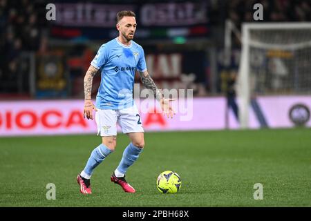 Manuel Lazzari of S.S. Lazio is in action during the 26th day of the Serie A Championship ...