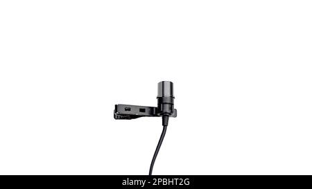 Body mic or collar mic isolated on white background Stock Photo - Alamy