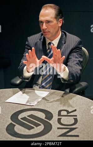 William Nuti, chief executive officer of NCR, is interviewed, Wednesday ...