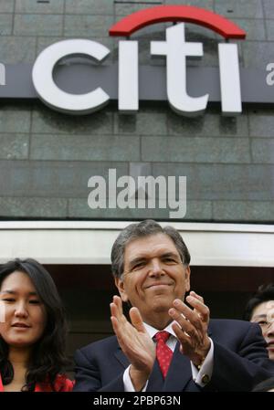 Citigroup Chairman and Chief Executive Charles Prince speaks during an ...