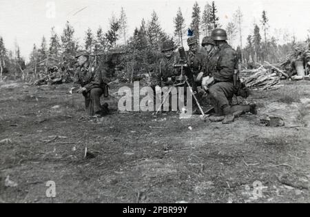 German soldiers of the Waffen SS, taken prisoner in Normandy, 1944. The ...