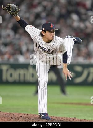 Hiroya Miyagi of Japan pitches against the Czech Republic in a World ...