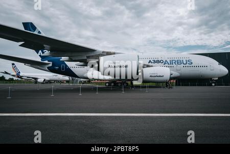 Airbus A380 at Aeroscopia Museum in Toulouse, France Stock Photo - Alamy