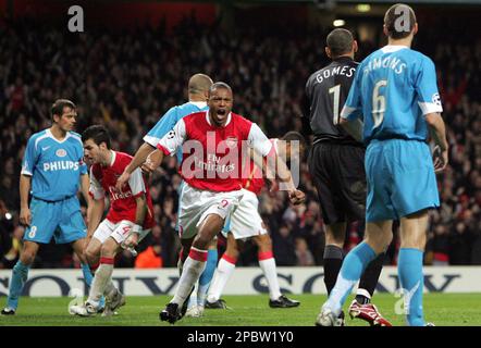 Arsenal's Julio Baptista celebrates his first goal Stock Photo - Alamy