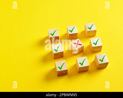 Choosing the right option, voting yes or approval concept. Check mark ...