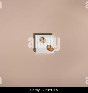 Easter egg rectangle frame design. Easter holiday egg hunt border in ...