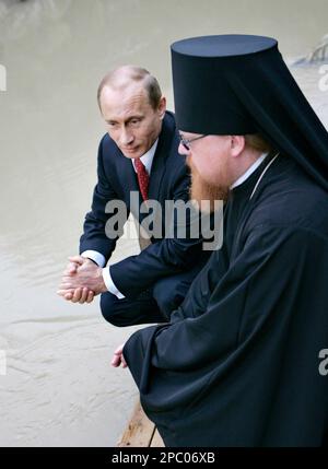 Russian President Vladimir Putin at the Baptism Site on the Jordan ...
