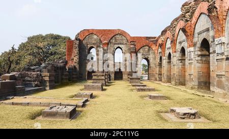 Inside Ruins of Bara Sona Mosque, Gour, Malda, West Bengal, India Stock ...