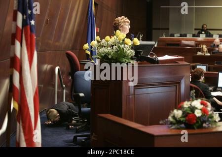 Nevada Assembly Speaker Barbara Buckley, D-Las Vegas, speaks from the ...