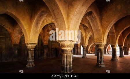 Inside Pillars of Adina Mosque, Adina, West Bengal, India Stock Photo ...