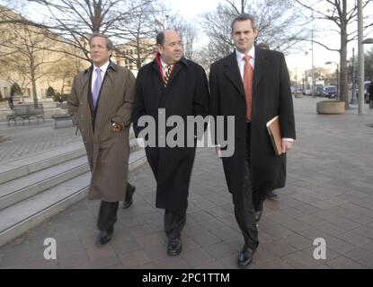 Journalist Matthew Cooper, right, and his attorney, Richard Sauber ...