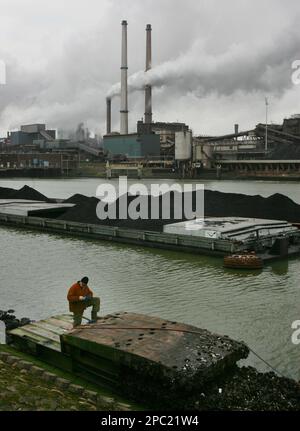 Worker at CSN, Companhia Siderurgica Nacional - metallurgy of iron and ...