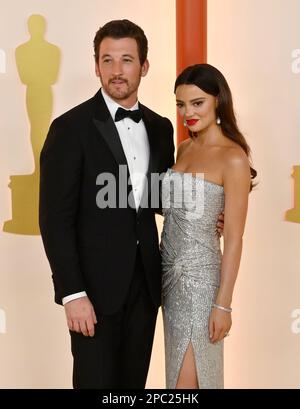Miles Teller and Keleigh Sperry Teller attend the "Paper Tiger" red ...