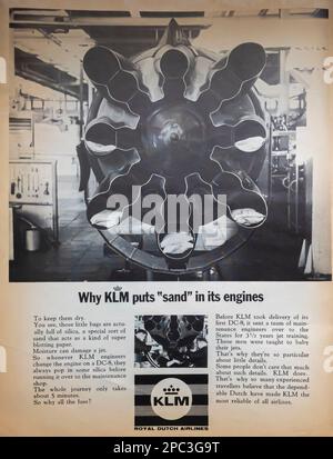 KLM Dutch airlines advert in a magazine 1978 Stock Photo - Alamy