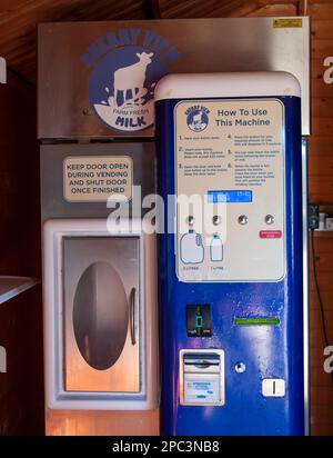 A fresh milk vending machine on a dairy farm means the farm get a ...