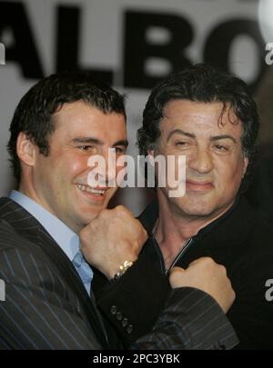 World Champion Boxer Joe Calzaghe training for fight in his Gym in ...