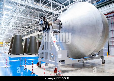 Interior of the Getafe plant of Construcciones Aeronáuticas S.A., on ...