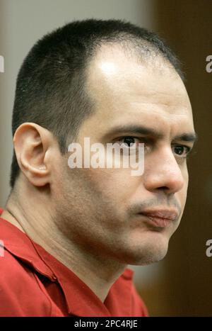 Death row inmate Juan Carlos Chavez sits in a courtroom Tuesday, Jan. 9 ...