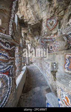 Valtellina, Italy - March 12, 2023: il castello valtellinese del Gaudì ...