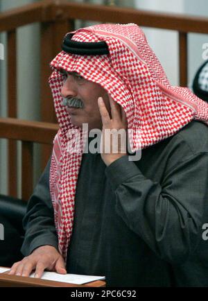 Co-defendant Sultan Hashim Ahmad al-Tai testifies during his trial on ...