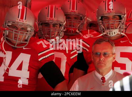 Ohio State's Doug Datish, right, sacks Northern Illinois' Phil Horvath ...