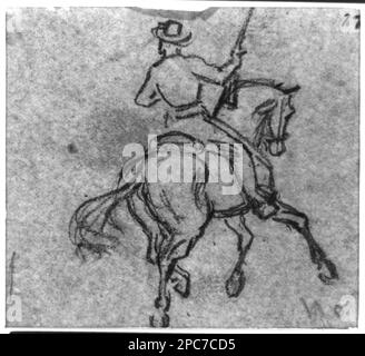 A Cavalryman. Morgan collection of Civil War drawings. Cavalry, 1860 ...