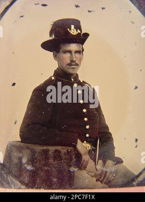 Unidentified young soldier in Union artillery uniform with artillery ...