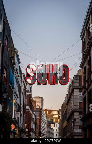 Soho sign in Beak Street, Soho, London, England, UK Stock Photo - Alamy