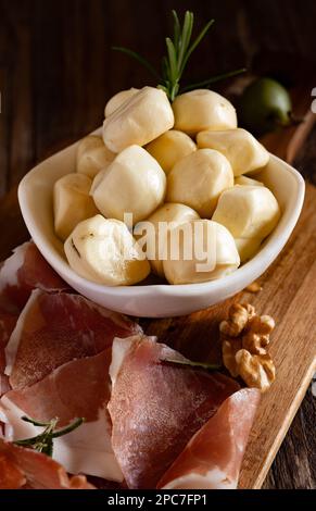 typical Italian antipasto platter with cold cuts and cheeses Stock ...