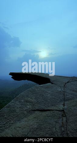Hanging Rock of Avalabetta peak located in Chikaballapur, Karnataka ...