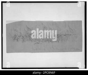 Five forks. Morgan collection of Civil War drawings. Five Forks, Battle ...