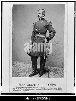 A portrait of Major General Nathaniel P. Banks, an important figure in ...