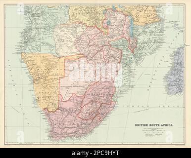 British Southern Africa. Rhodesia Bechuanaland Botswana Zambia STANFORD ...