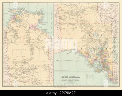 South Australia & Northern Territory. Explorers' routes. Large STANFORD ...
