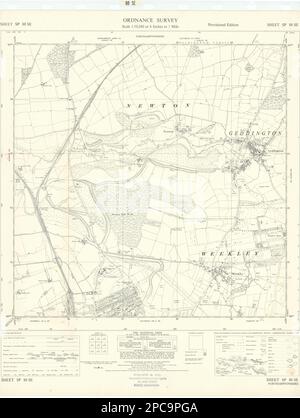 Ordnance Survey SP88SE Northamptonshire Kettering Geddington Weekley ...