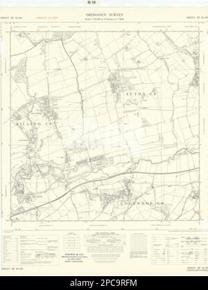Ordnance Survey SP86SW Northampton Great/Little Billing Cogenhoe Ecton ...