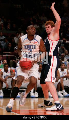 North Carolina's Reyshawn Terry, left, rebounds after Murray State's ...