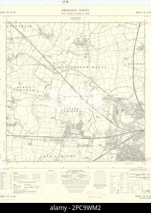 Ordnance Survey SP47NE Warks Rugby Newbold/Avon Long Lawford Harborough ...