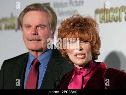 Jill St. John, Robert Wagner and Stephanie Powers leaving Madeo ...