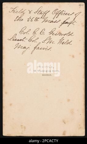 Colonel Charles Edward Griswold of 22nd Massachusetts Infantry Regiment ...