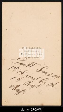 First Lieutenant George W. Snell of Co. A, 6th Massachusetts Infantry ...