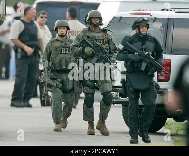 Swat team in position on the streets of New York City, USA Stock Photo ...